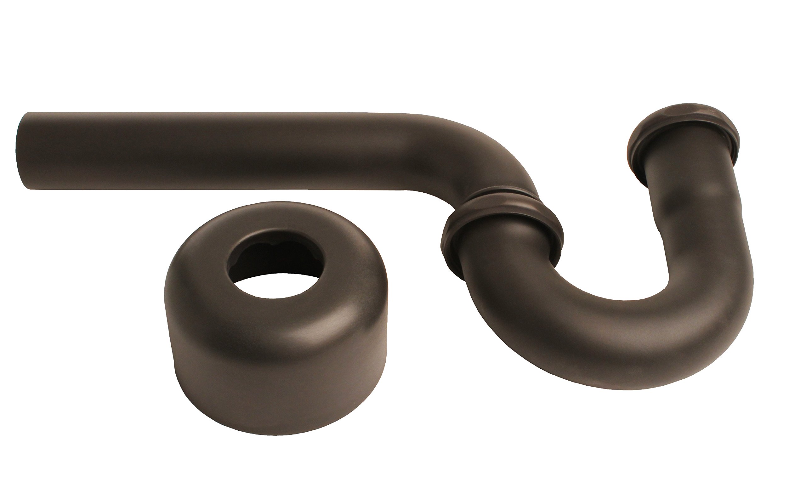 Westbrass D400-1-12 1-1/2" OD 17 Gauge P-Trap with High Box Flange, 1 ...