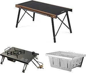 Amazon.com: Naturehike Folding IGT Camping Table with Stove & Grill : Sports & Outdoors