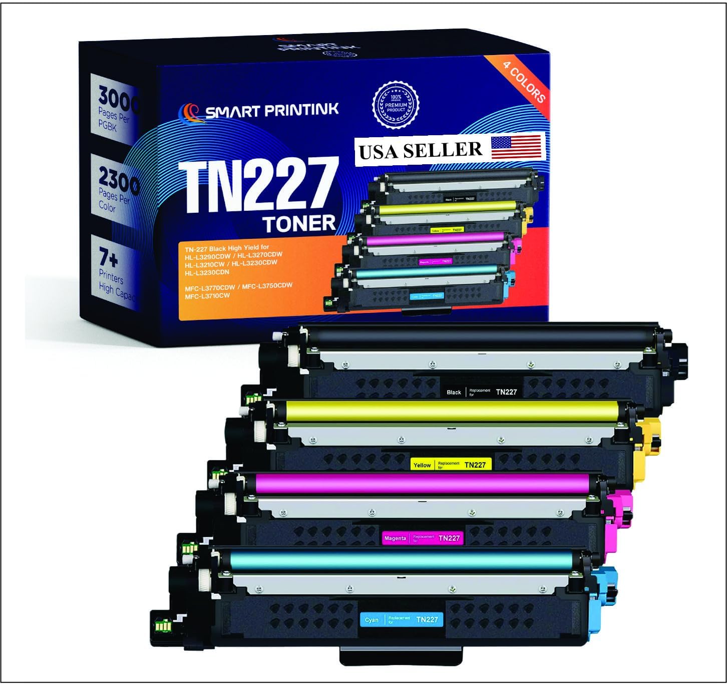 Amazon.com: SINOPRINT TN227 TN-227 TN227BK TN227C TN227M TN227Y Toner ...