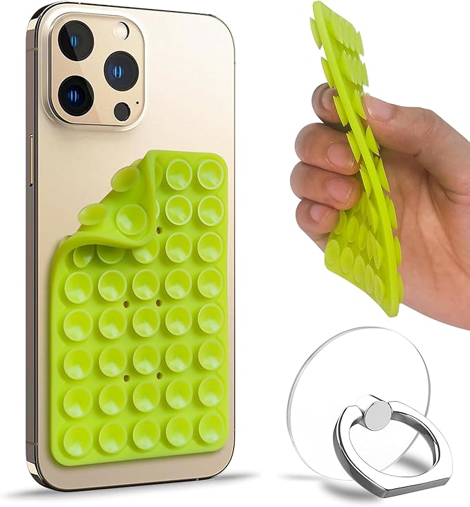 Amazon.com: CATURNAL Suction Cup Phone Mount, Double Sided Silicone ...