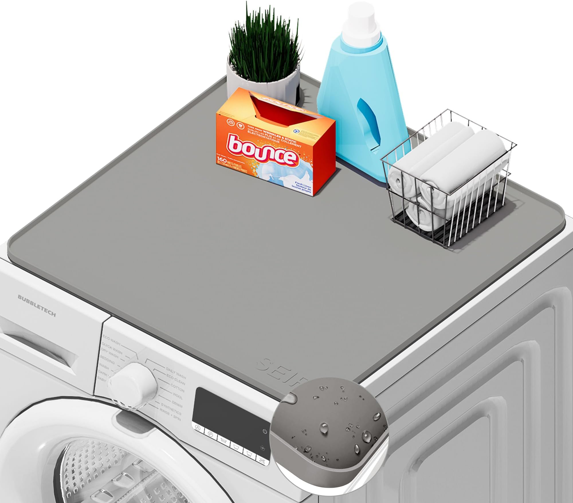 Amazon.com: Washer and Dryer Covers for the Top, 25.6''x 23.6 ...