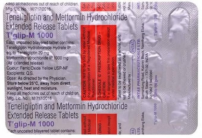 TGLIP M 1000 MG - Strip of 20 Tablets : Amazon.in: Health & Personal Care