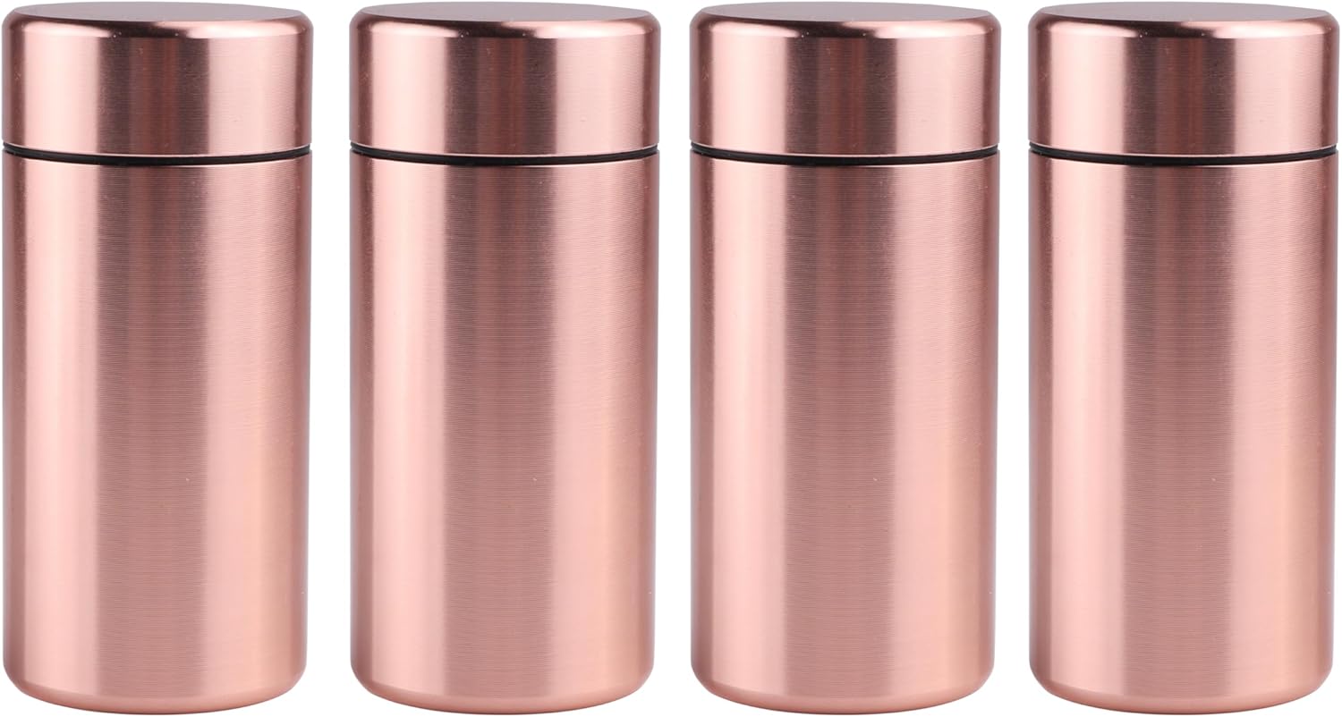 Amazon.com: 4 Pack Aluminum Airtight Storage Containers,40ml Rose Gold Portable Metal Waterproof ...