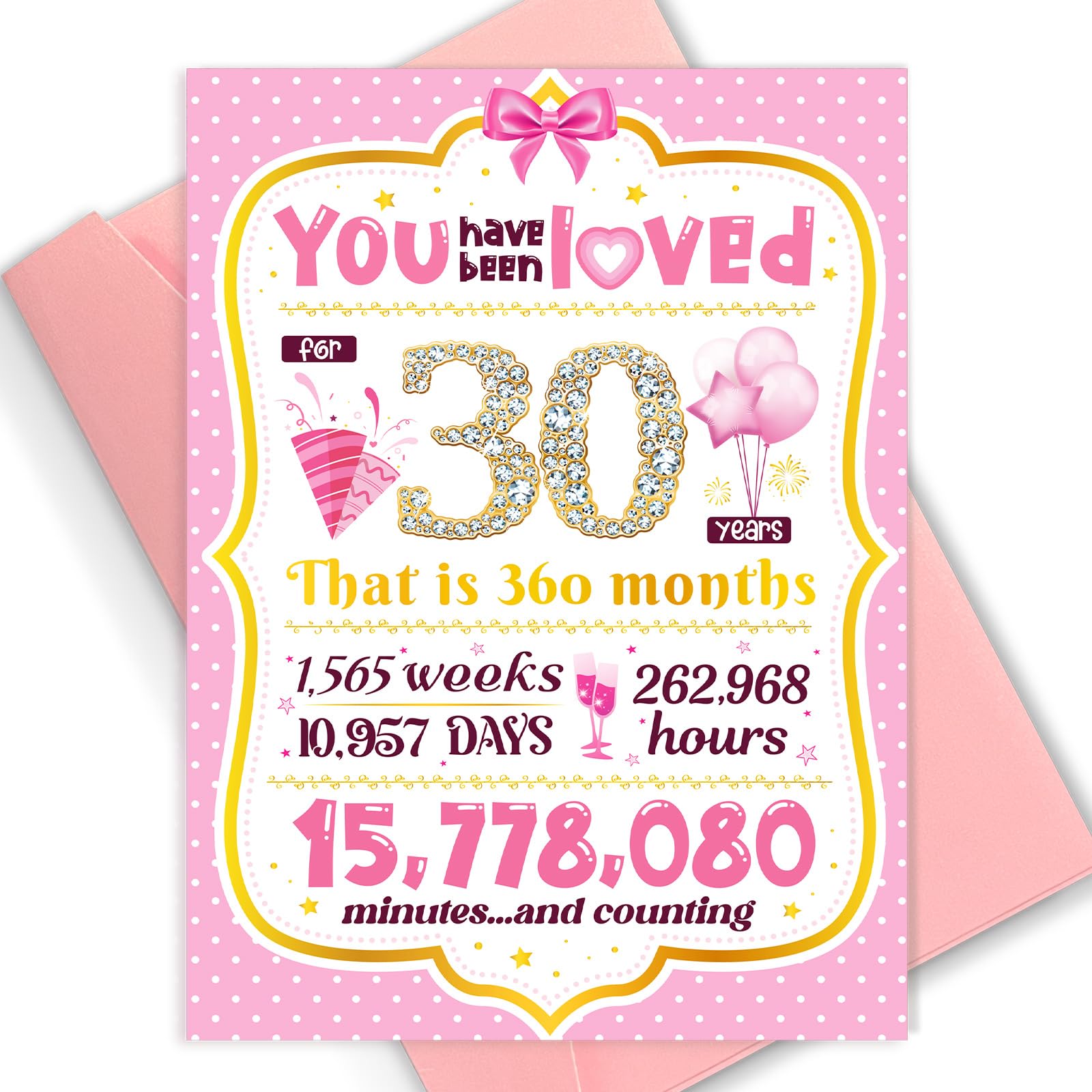 Amazon.com : 30th Birthday Card TSVATE 30 year Old Girl Birthday Gifts ...