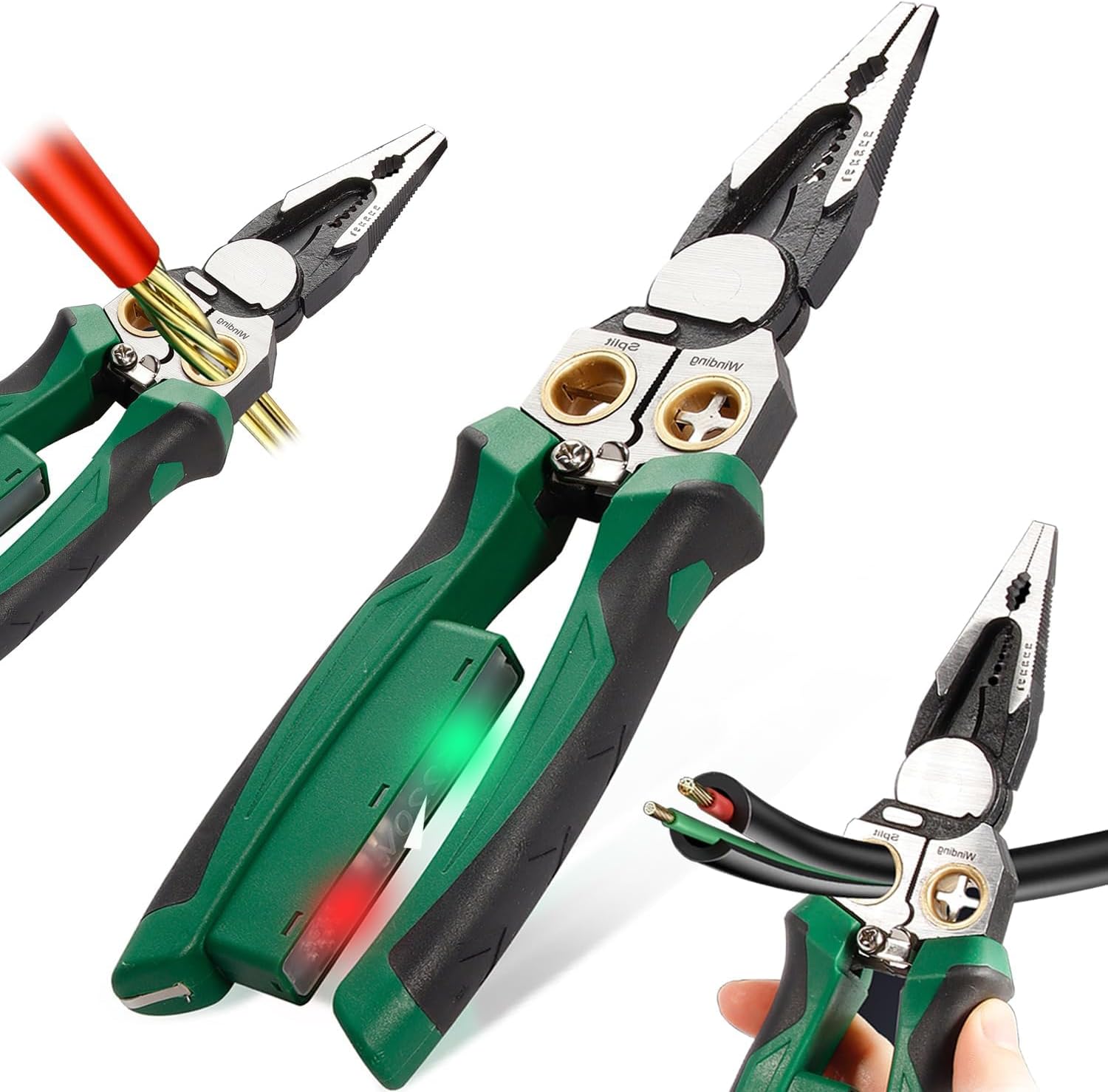 8-in-1 Wire Strippers Electrical Tool,with Voltage Tester ...
