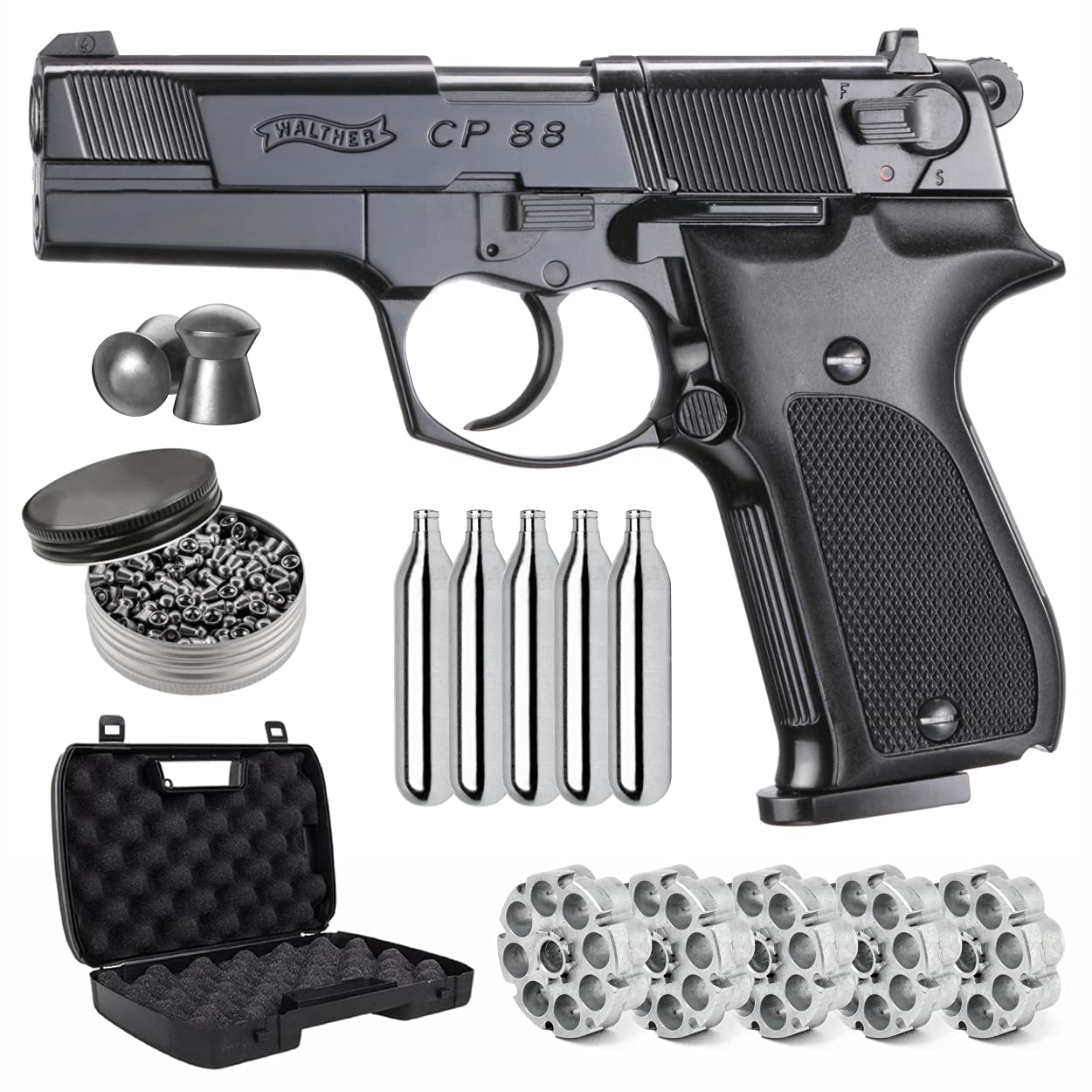 Buy Umarex Walther CP88 4 inch Barrel CO2 .177 Cal Pellet Air Pistol ...