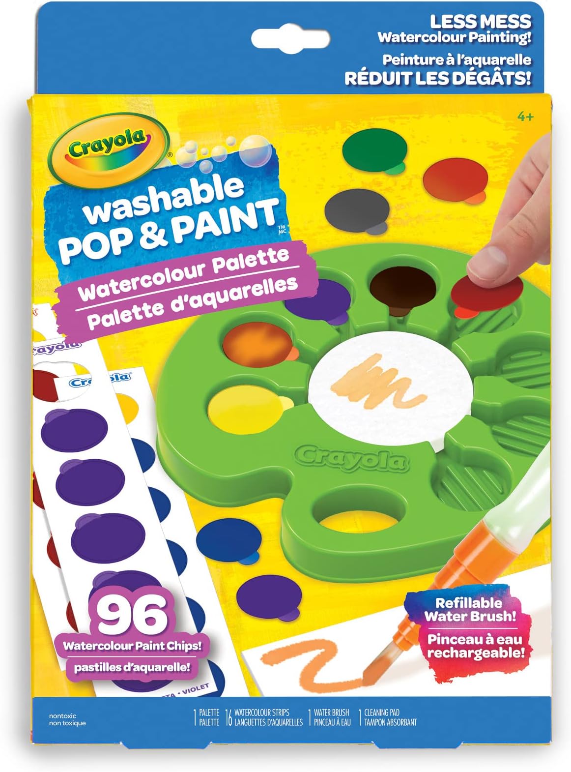 Amazon.com: CRAYOLA Washable Pop & Paint Watercolour Palette : Toys & Games