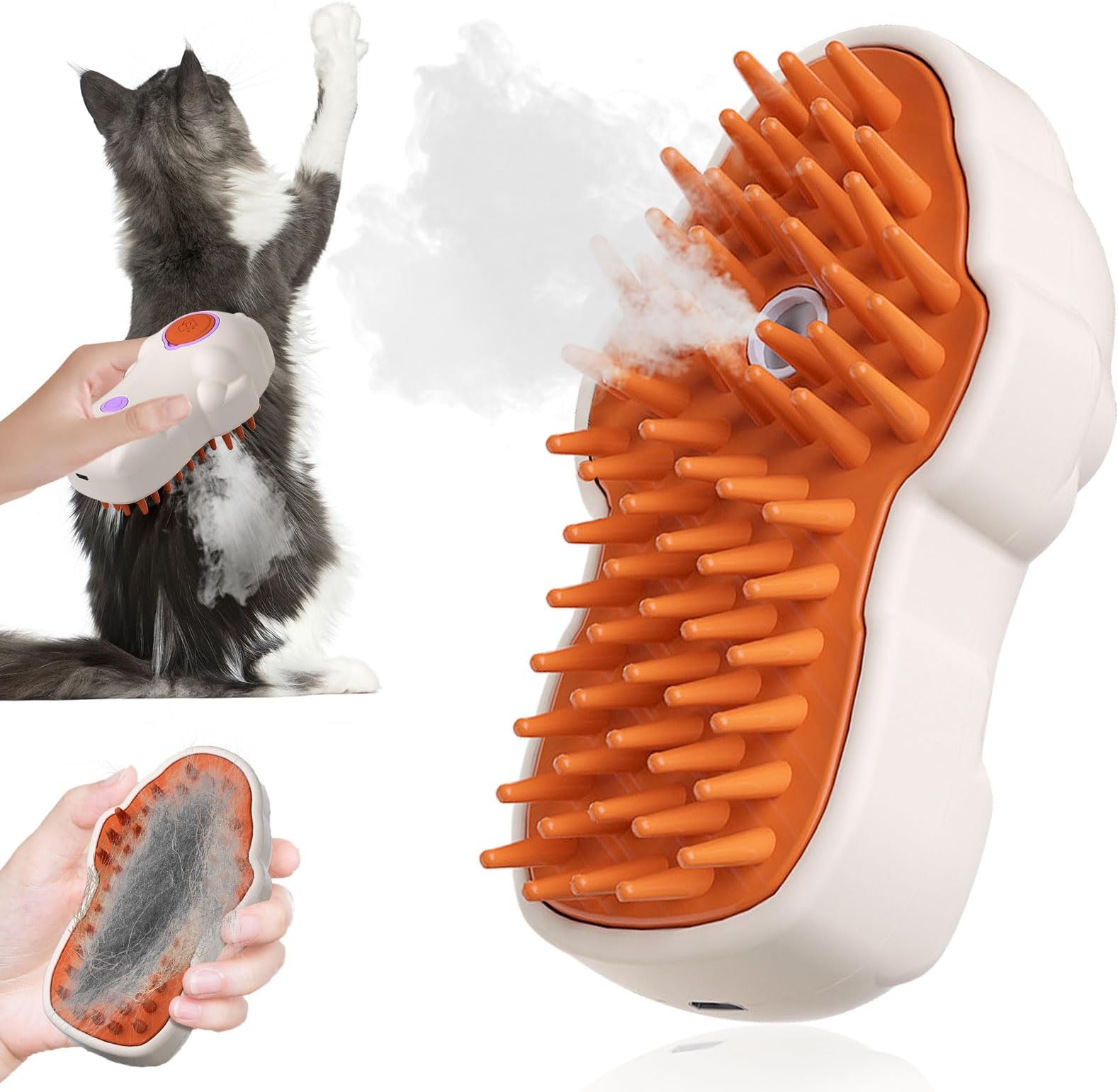 Amazon.com : Steam Brush for Cats, Cat Steam Brush for Shedding ...