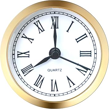 Amazon.com: HILLHOME Mini Clock Insert 2.4 Inch (61 mm) Round Quartz ...