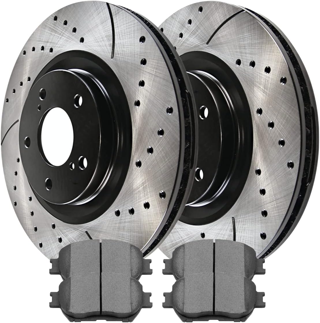 Amazon.com: AutoShack Front Brake Kit Replacement for 2002-2006 Toyota Camry V6 FWD Drilled ...