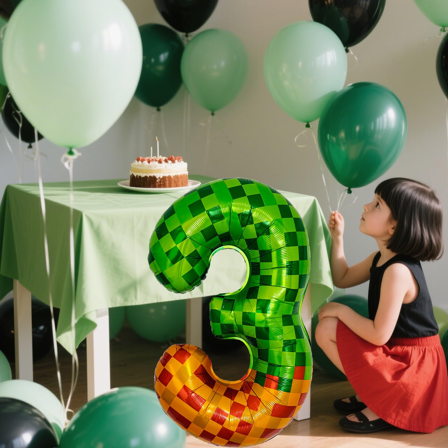 Snapklik.com : Pixel & TNT Theme 40in Giant Number Balloons - Foil ...