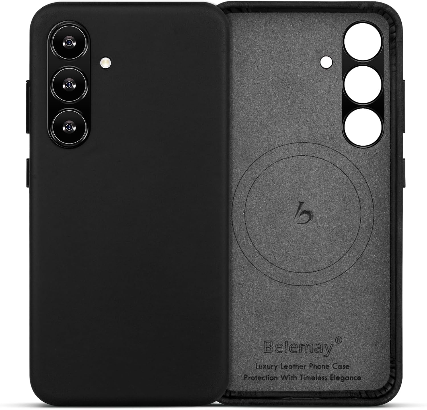 Amazon.com: Belemay Leather Case for Samsung Galaxy S24 Compatible with ...
