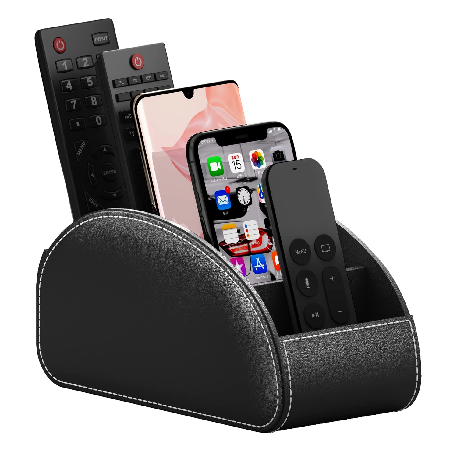Amazon.com: Thipoten Remote Control Holder for Table, Faux Leather ...