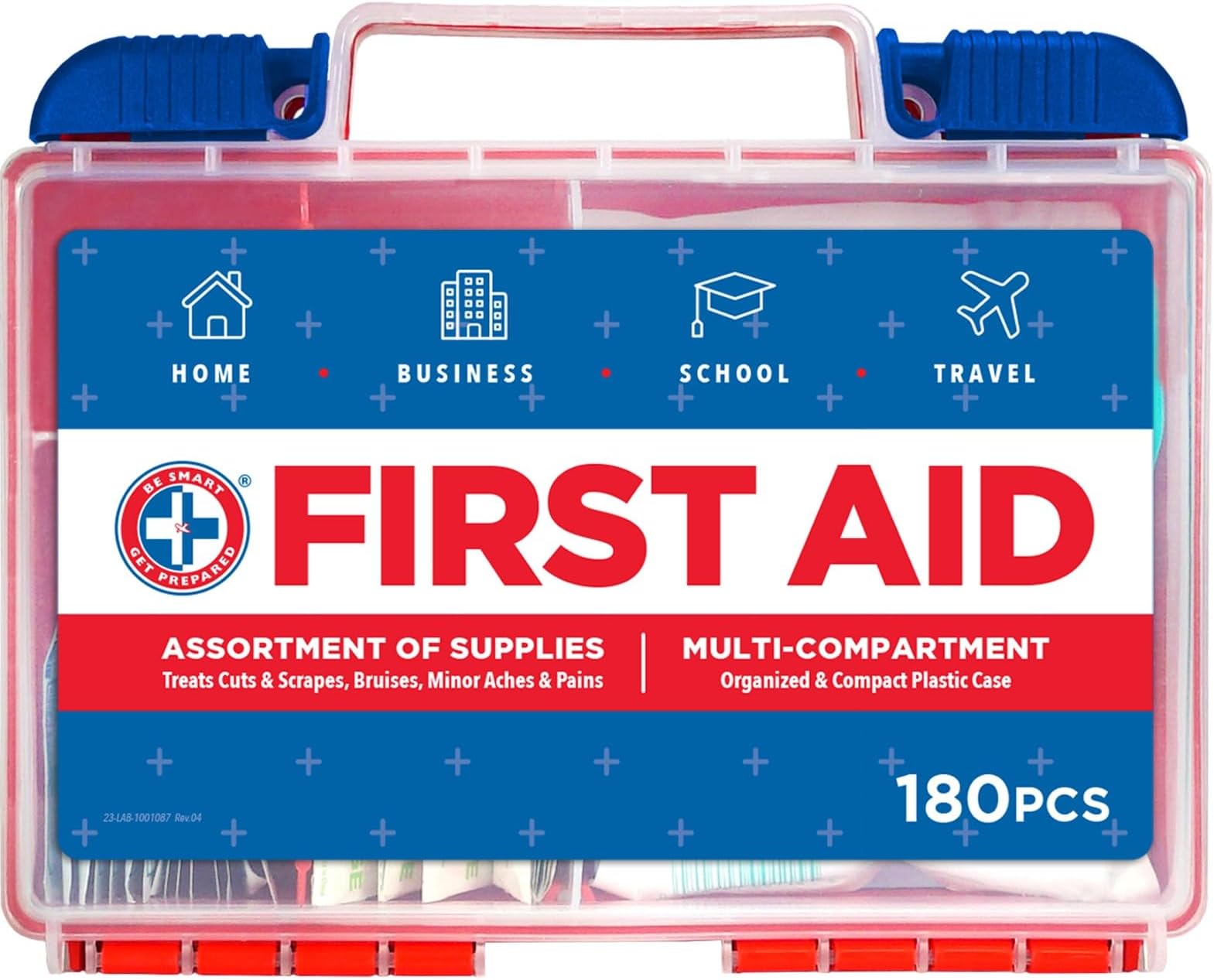 Amazon.com: Be Smart Get Prepared 180 Piece First Aid Kit: Clean, Treat ...