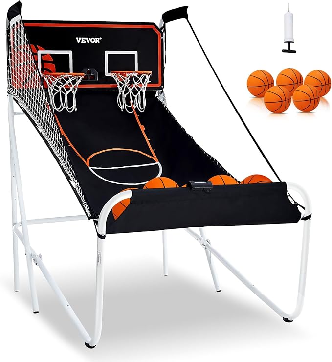 VEVOR Foldable Basketball Arcade, 2 Player Indoor Basketball, Home Dual ...