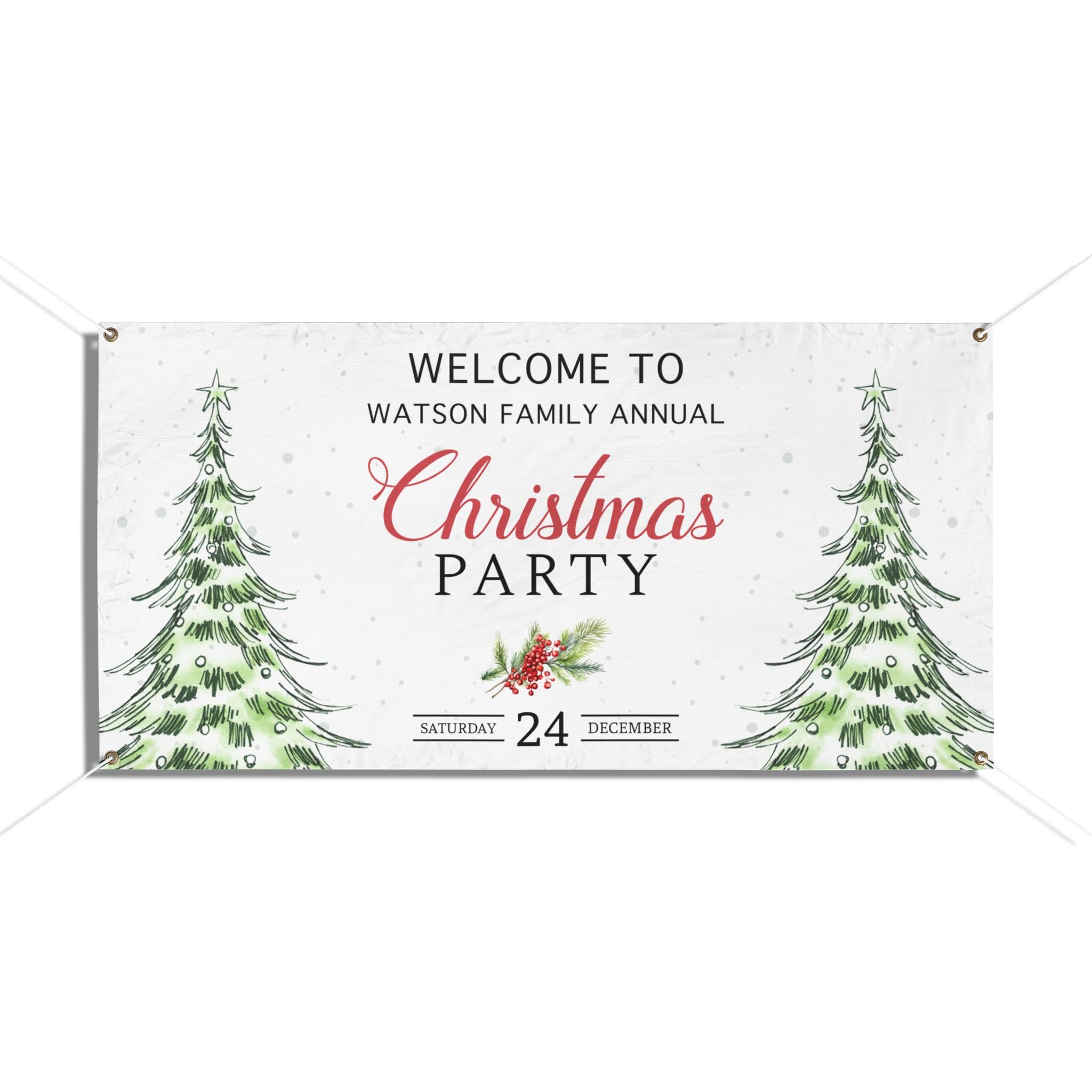Amazon.com: KOLSTRAW Personalized Christmas Party Welcome Banner ...