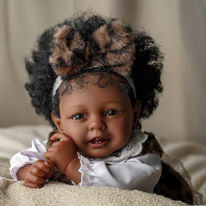 Amazon.com: BABESIDE Lifelike Reborn Baby Dolls Black Girl, 20 Inch ...