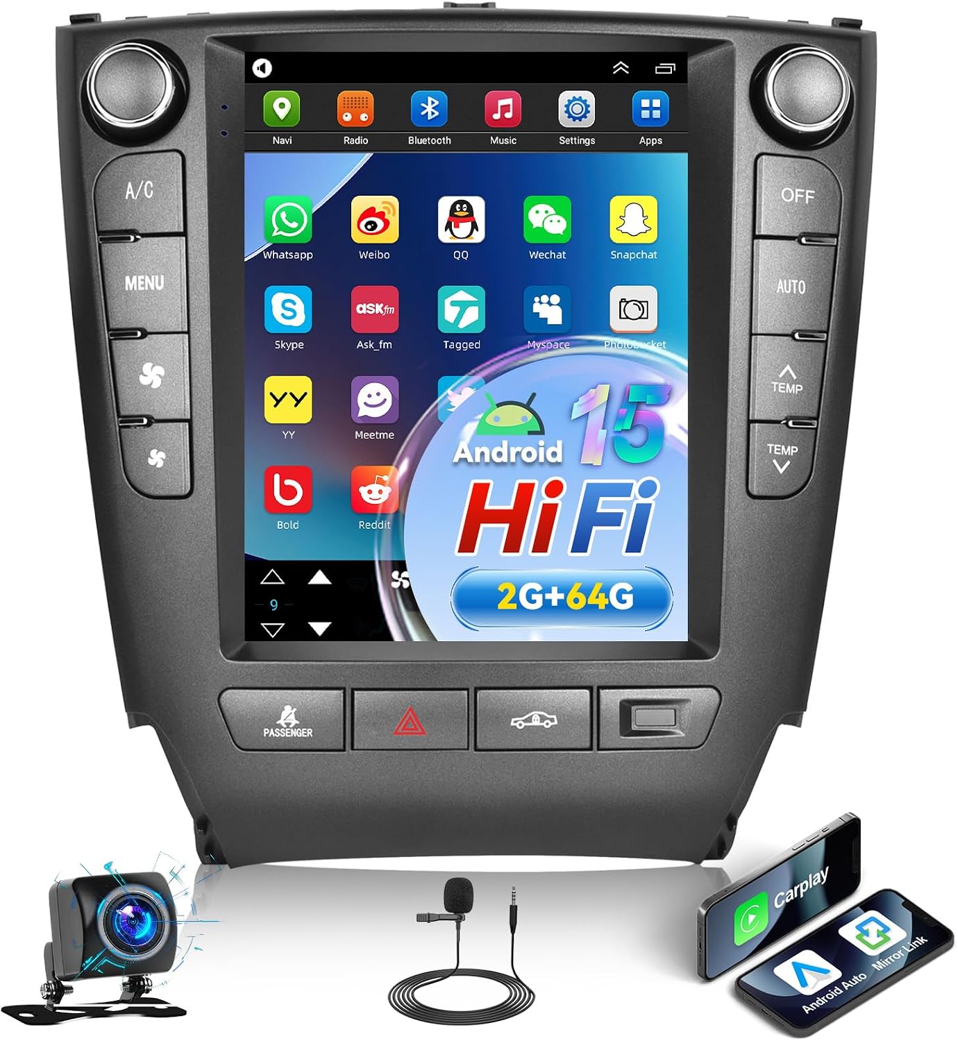 Amazon.com: 2G+64G Android 15 Car Stereo for Lexus IS350 IS250 2006 ...