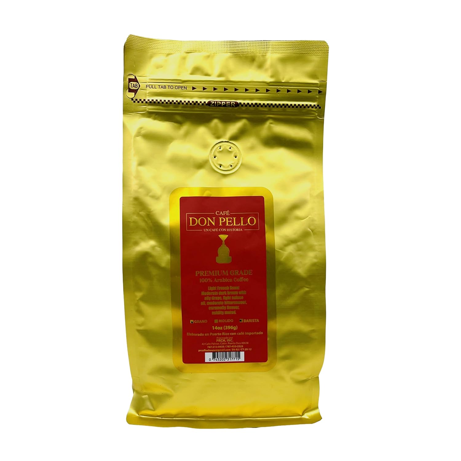 Amazon.com : Café Don Pello Barista - Ground Coffee - 1 Bag - 14 oz ...
