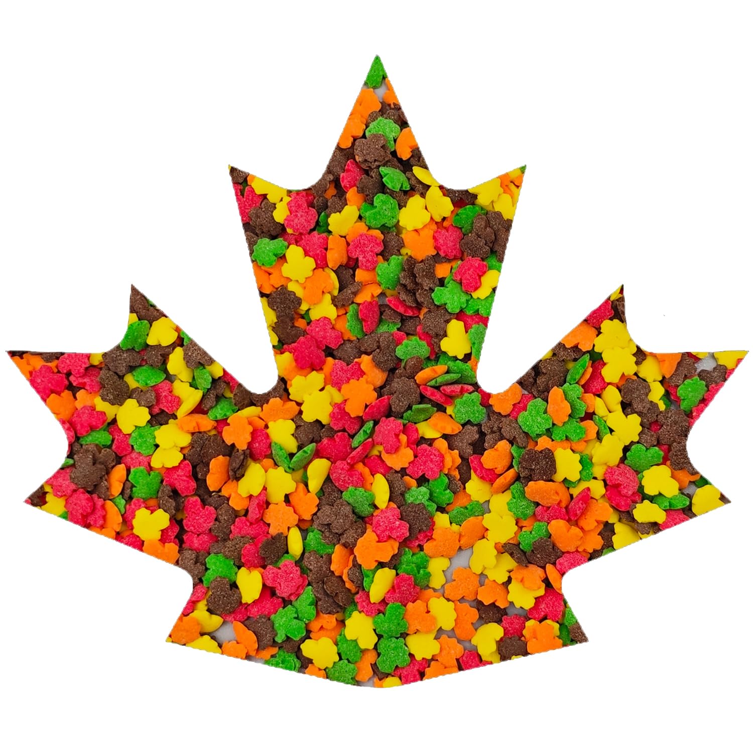 Amazon.com: Edible Colorful Fall Mini Maple Leaves Thanksgiving ...