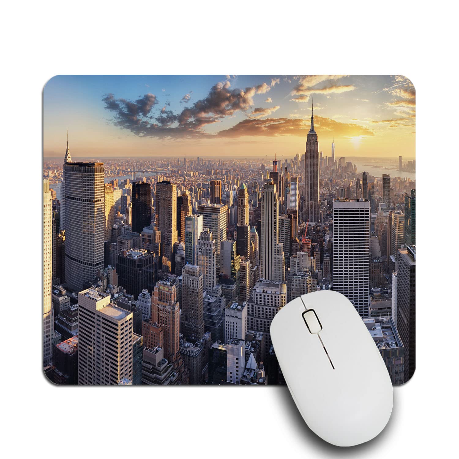 Amazon.com: IBILIU Mouse Pad Manhattan Cityscape,Skyline New York ...