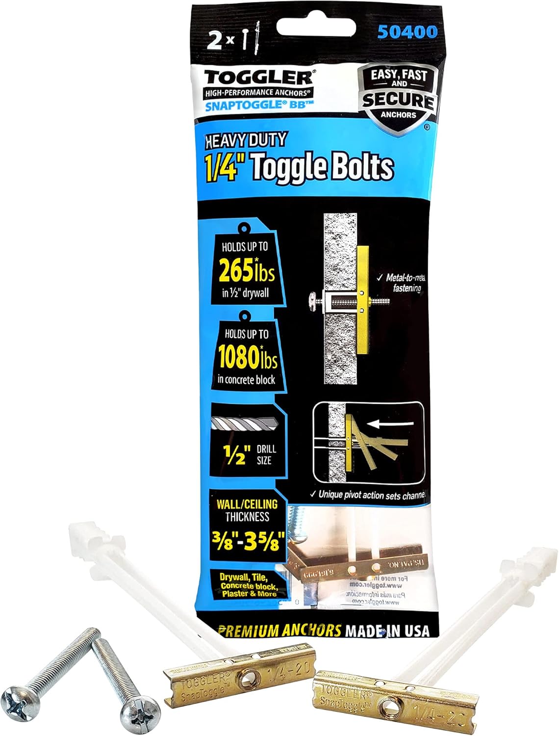 Amazon.co.jp: TOGGLER SNAPTOGGLE BB Toggle Anchor with Bolts, Zinc ...