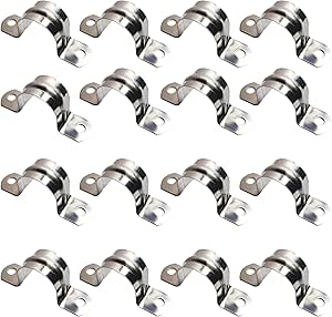 1inch With 2 Holes U Bracket Stainless Steel Tube Strap Tension Clip U ...