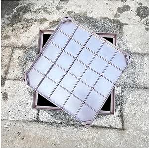 Rygcrud Stainless Steel Invisible Access Cover Square Sewer Manhole Lid ...