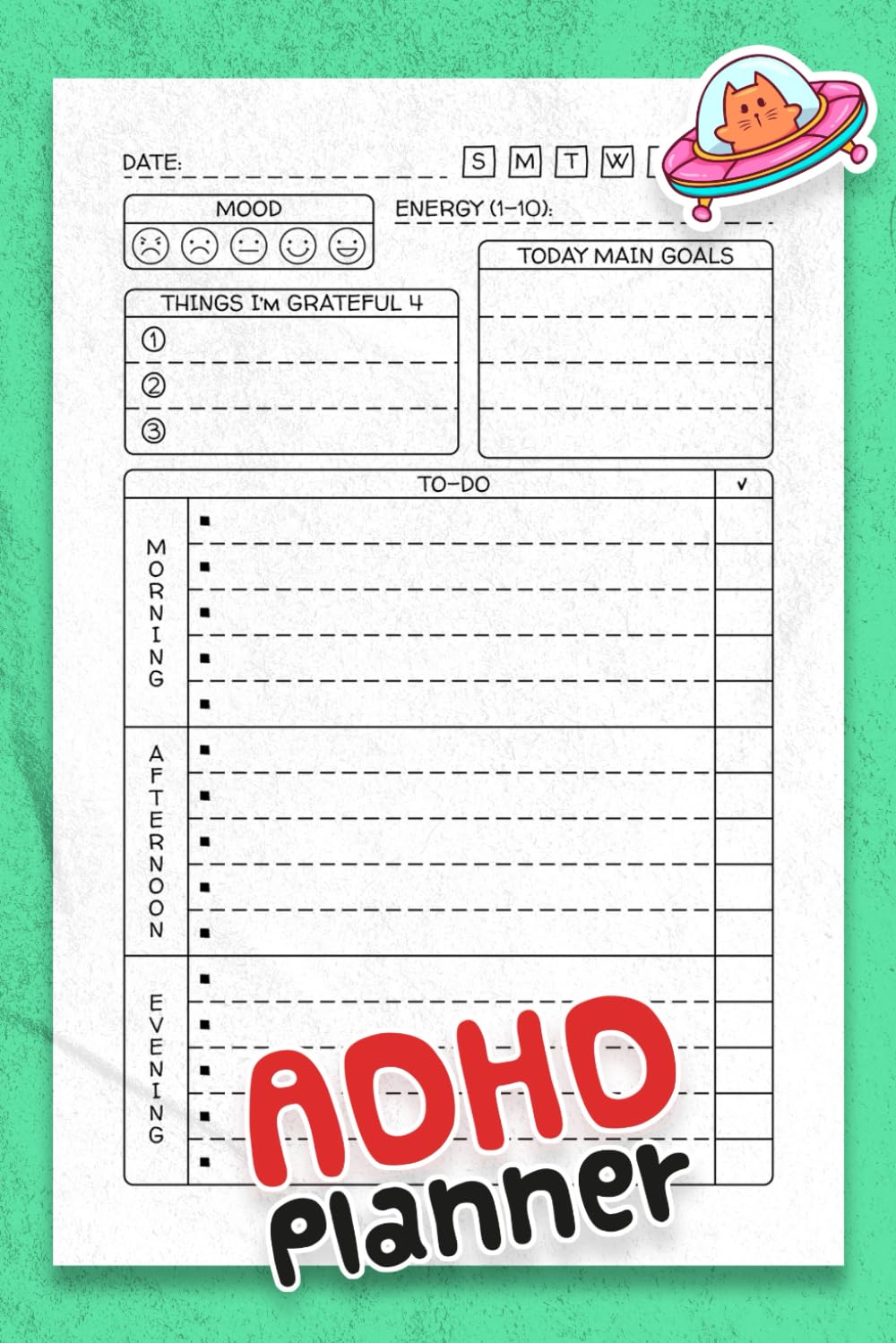 ADHD Planner: Daily & Weekly Journal for Disorganized People, Schedule ...