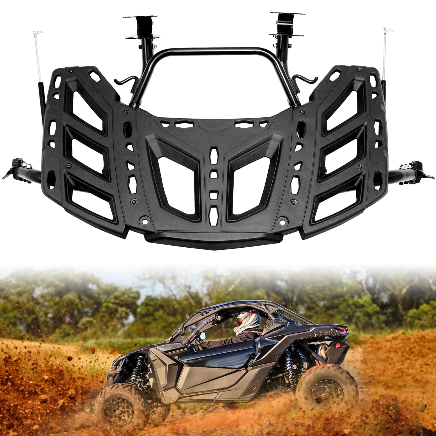 Amazon.com: CPOWACE X3 Pivoting Rear Rack with Gas Strut, Spare Tire ...