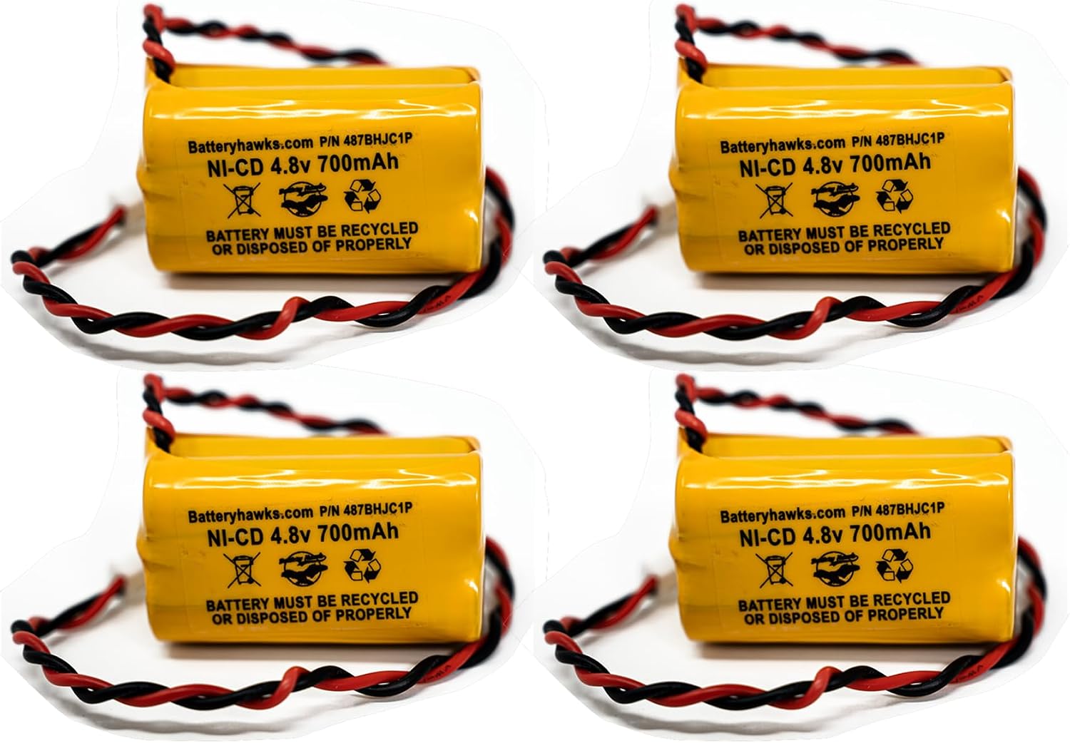 Amazon.com: Battery Hawk (4 Pack) Ni-CD Unitech AA500MAH BL93NC487 ...