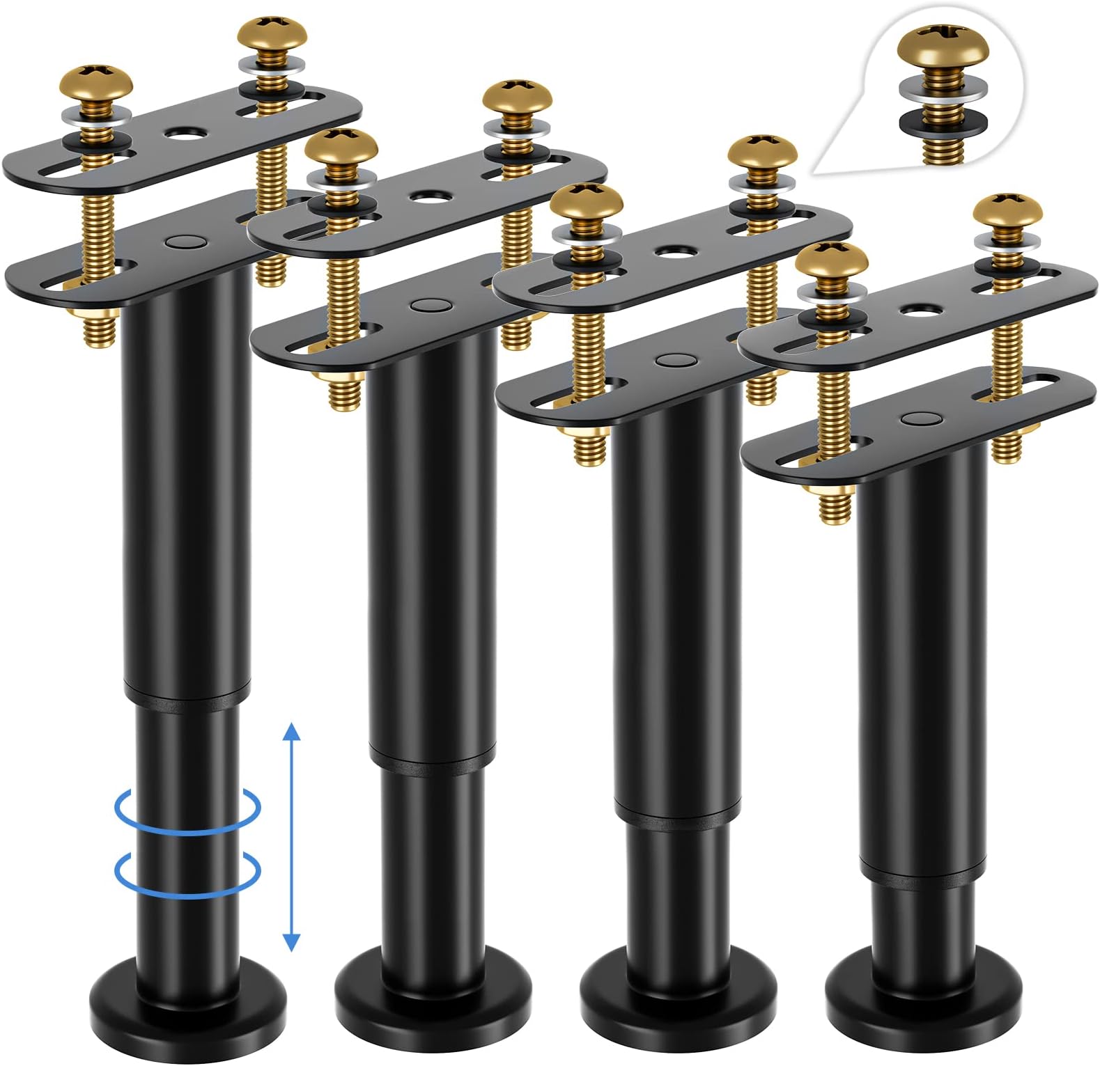 Amazon.com: VETIN 4PCS Bed Support Legs, Adjustable Bed Frame Support ...