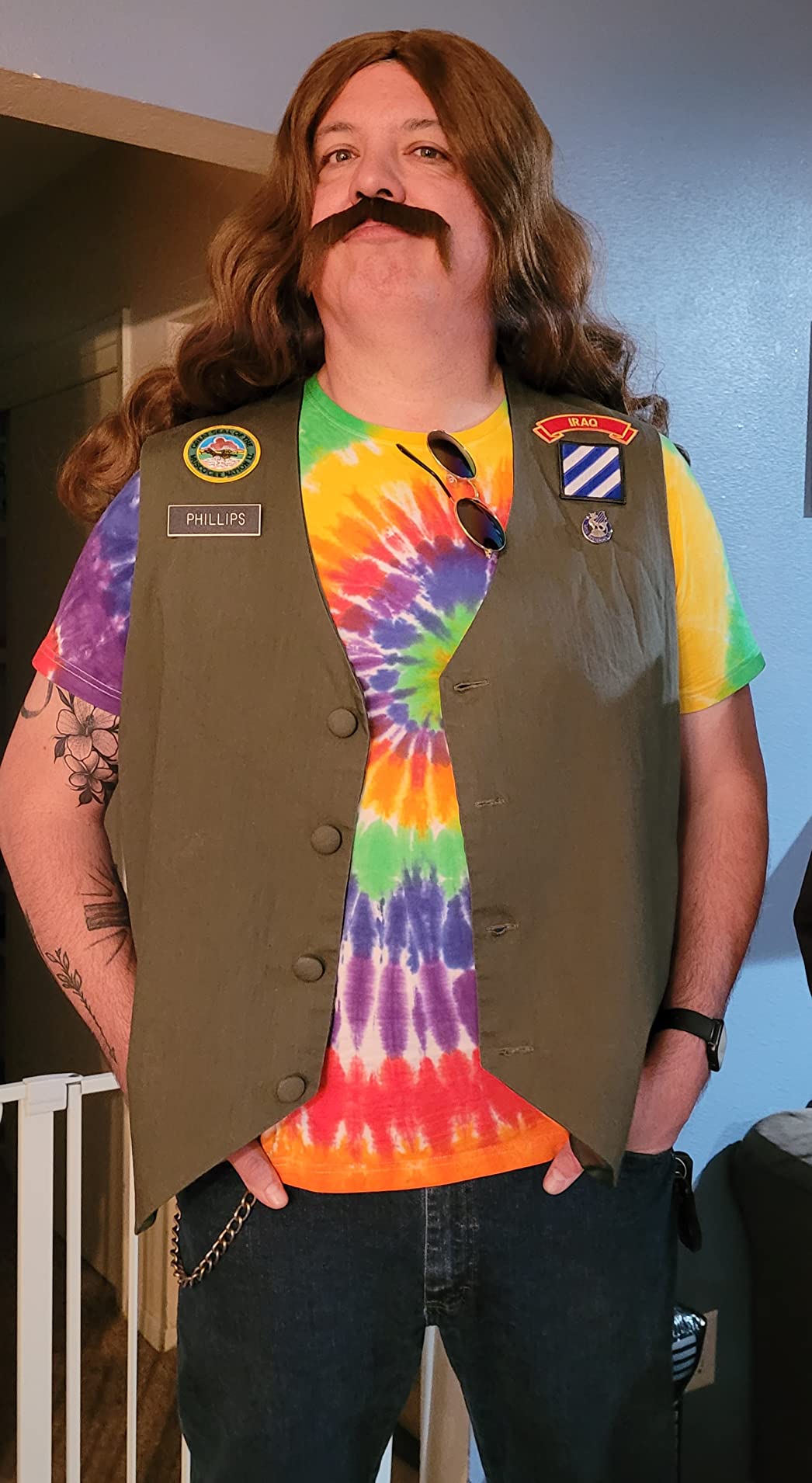 $4/mo - Finance California Costumes Hippie Man Wig and Mustache | Buy ...