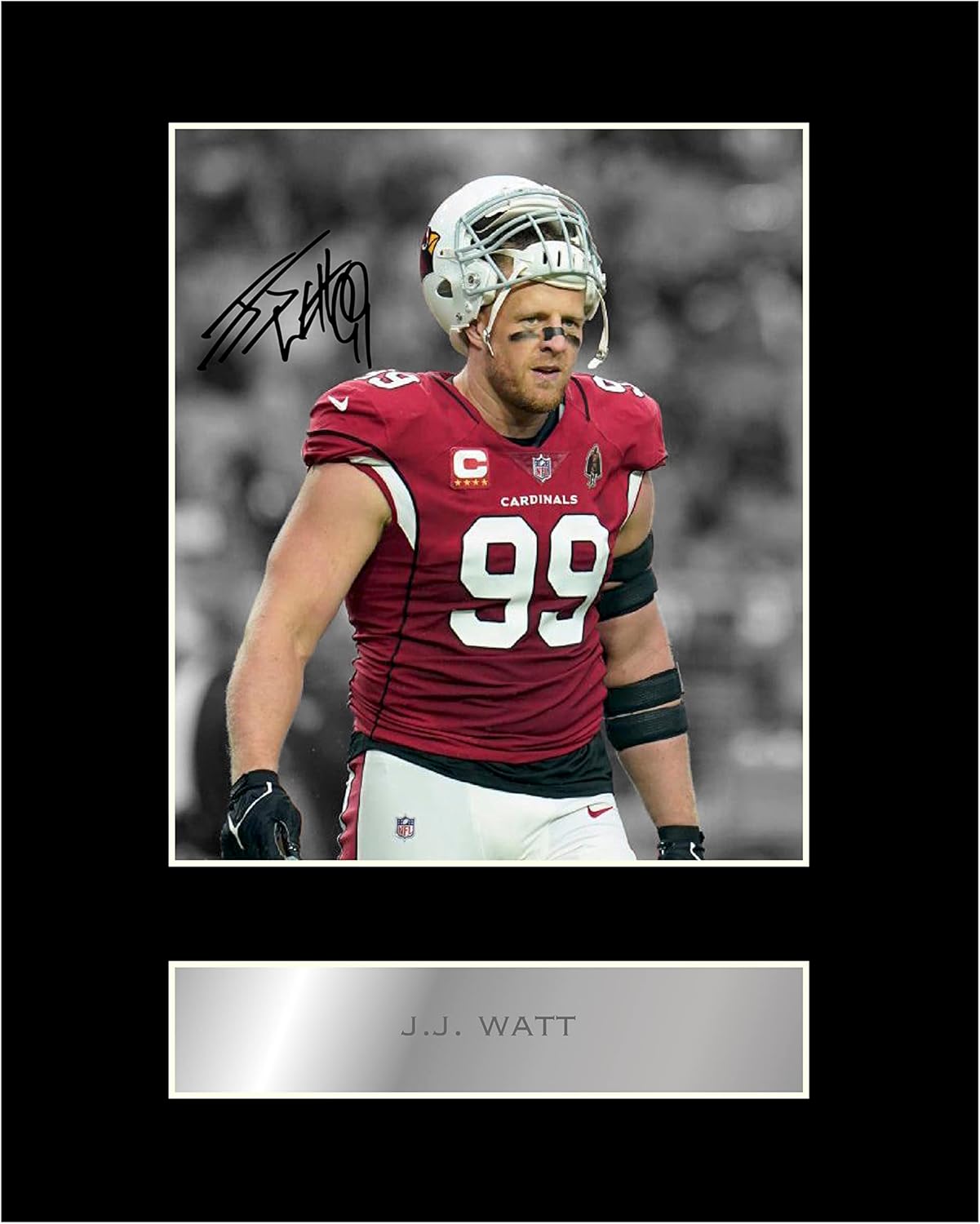 Amazon.com: J.J. Watt Pre Printed Signature Signed Mounted Photo ...
