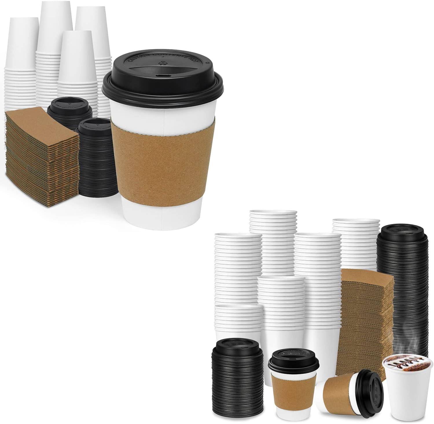 Amazon.com: Ginkgo [100 Pack 12 oz + 100 Pack 8 oz Disposable Thickened ...