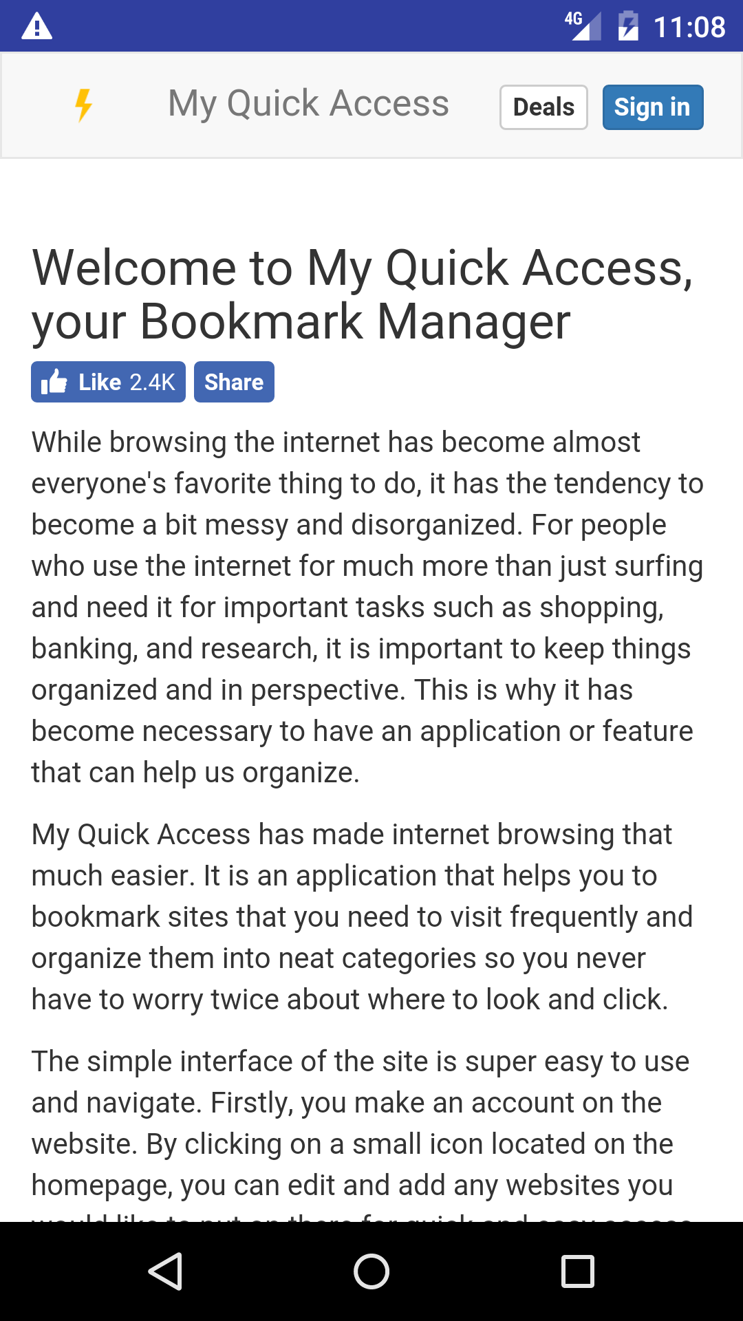 My Quick Access - App on the Amazon Appstore