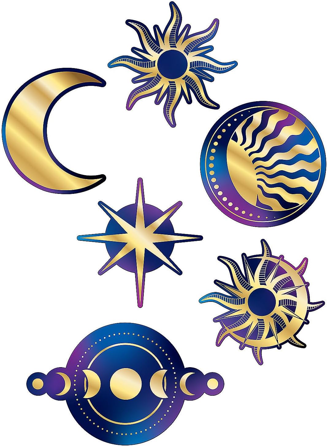 Amazon.com: Fun Express 13 1/4" - 25" Celestial Navy & Gold Cardstock ...
