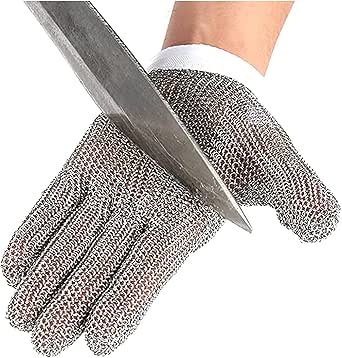 AKAAYU Work Gloves Steel Wire Gloves Safety Work Gloves, Butcher ...
