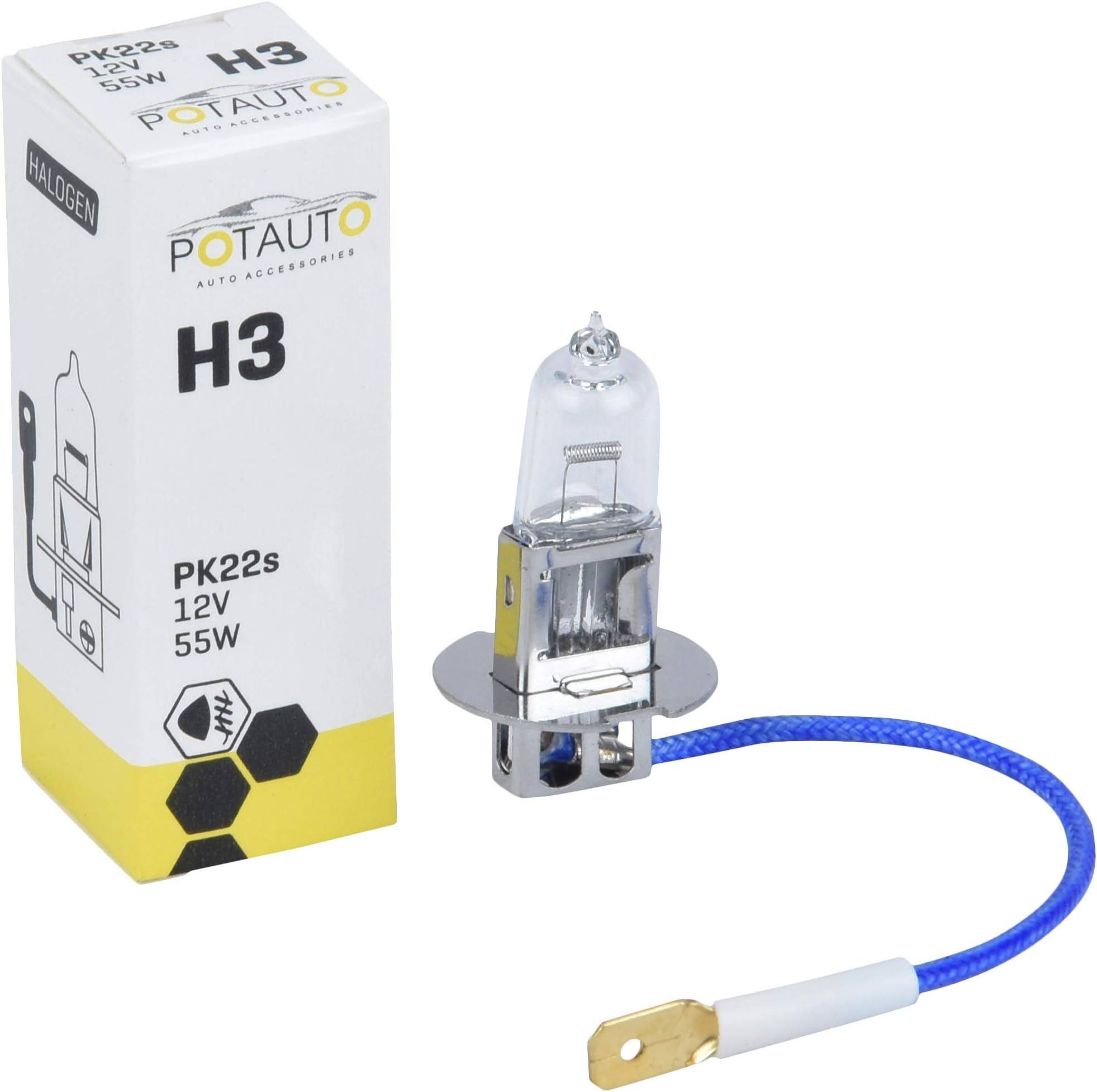 PHILIPS H3 12336 Premium Halogen Headlight Bulb (12V, 55W) : Amazon.in ...