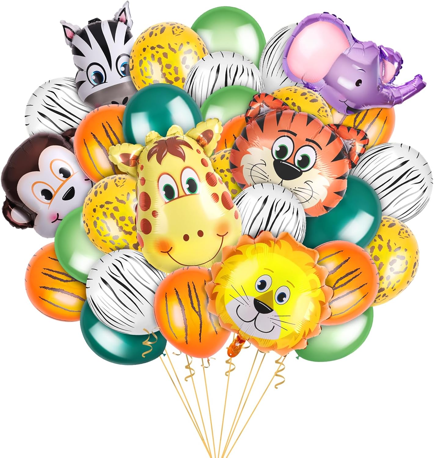 Amazon.com: 30 Pieces Jungle Safari Birthday Party Decorations, 6 Pack ...