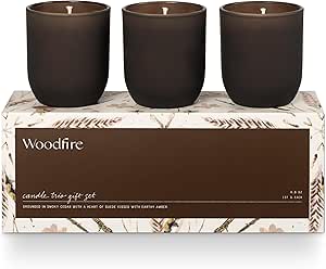 Amazon.com: Candle Trio Gift Set, Woodfire : Home & Kitchen