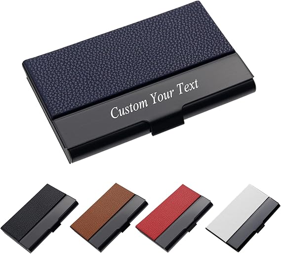 Amazon.com: Taikuri Custom Business Card Holder Personalized Engraved ...
