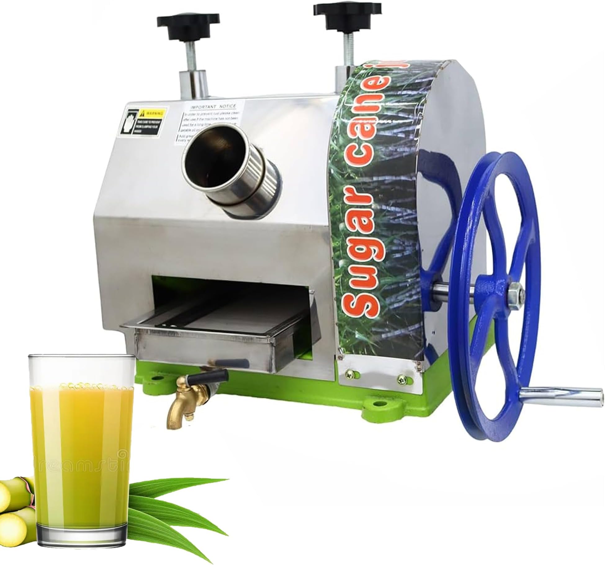RKC Stainless Steel Manual Sugarcane Juice Machine Sugar cane Squeezer ...