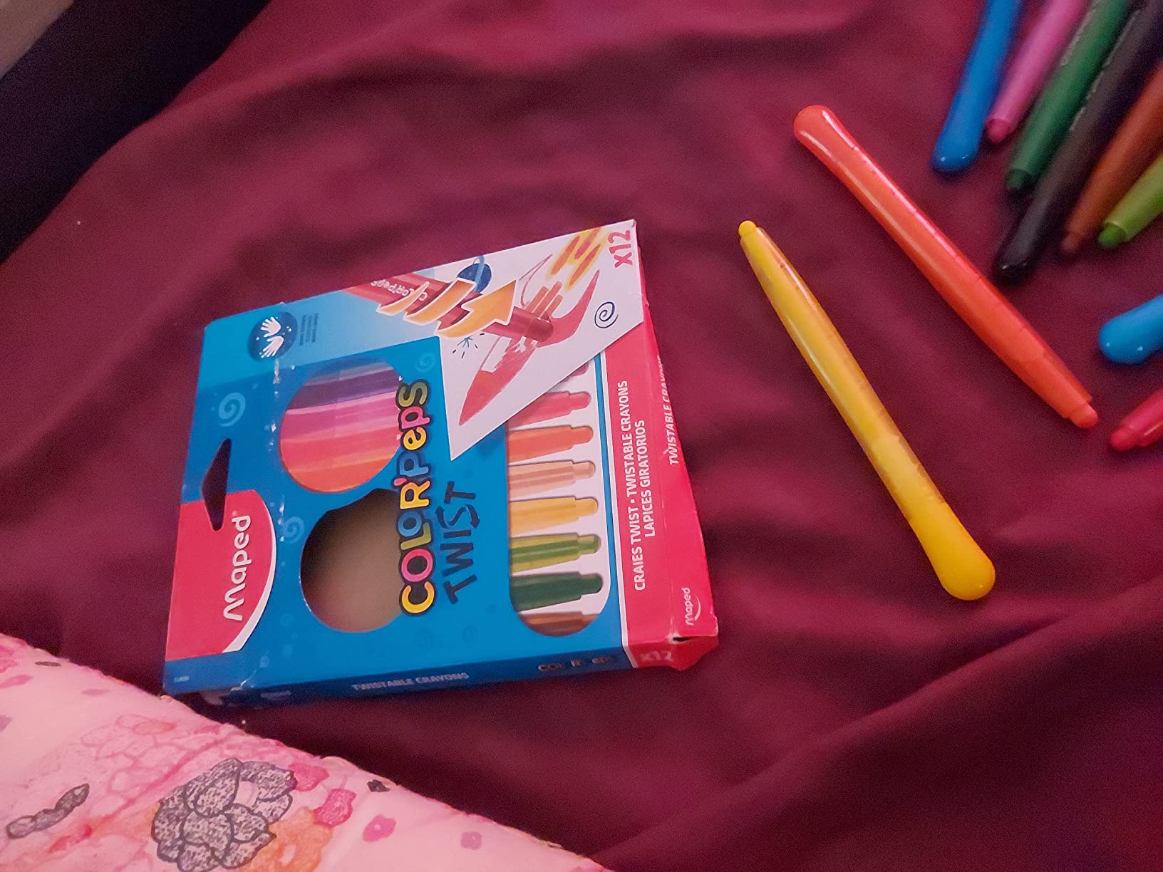 Maped Color'Peps Twist Twistable Crayons Set - Pack of 12, Multicolor ...