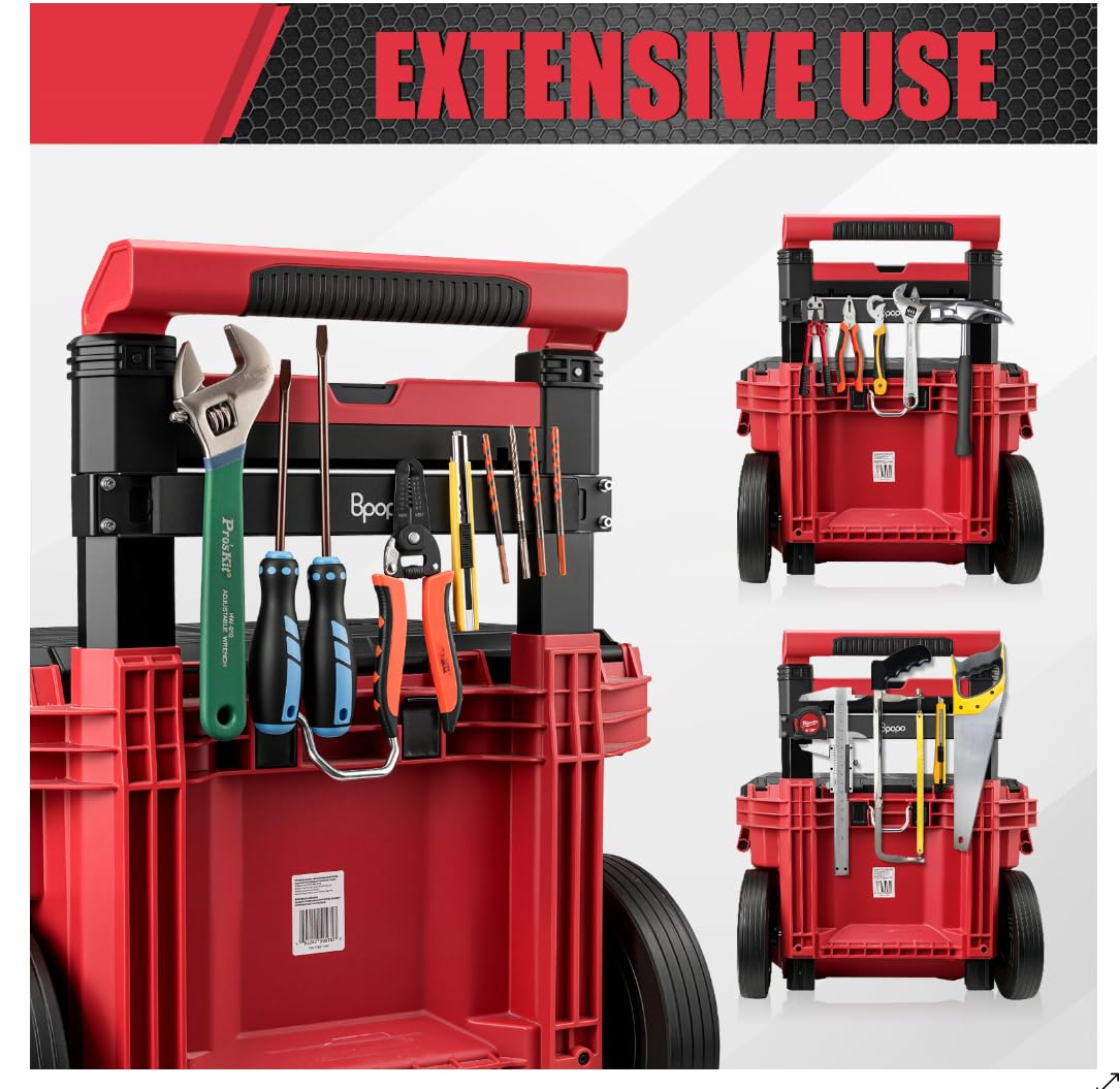 Snapklik.com : Magnetic Bar Mount Fit For Milwaukee Packout Rolling Toolbox