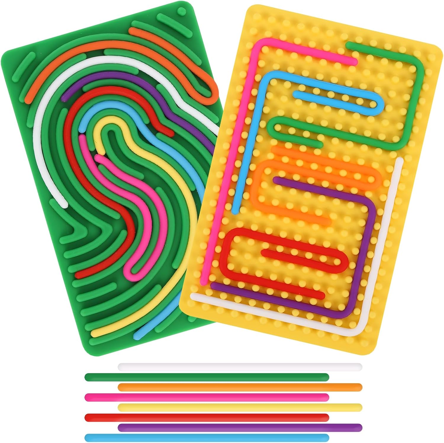 Amazon.com: Hongvkae 2pcs Sensory Activity Board, Double-Sided Silicone ...