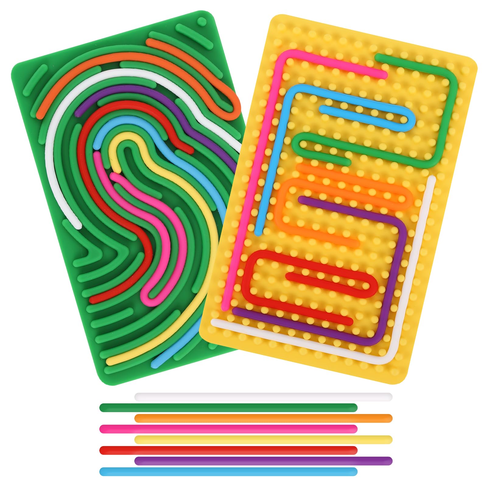 Amazon.com: Hongvkae 2pcs Sensory Activity Board, Double-Sided Silicone ...