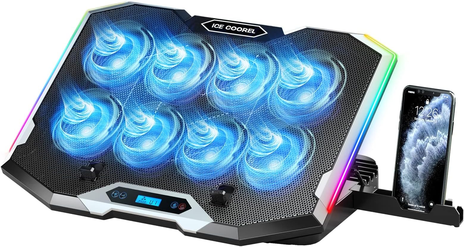 Amazon.com: ICE COOREL Gaming Laptop Cooling Pad with Powerful Turbofan ...