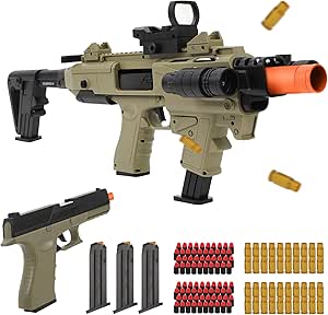 Amazon.com: Spcozgil Pistola de juguete de dos modos, rifle de expulsión para niños de 8 a 13 ...