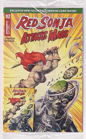 Amazon.com: Red Sonja Attacks Mars #2 Cvr A Linsner Sealed w/Trading ...